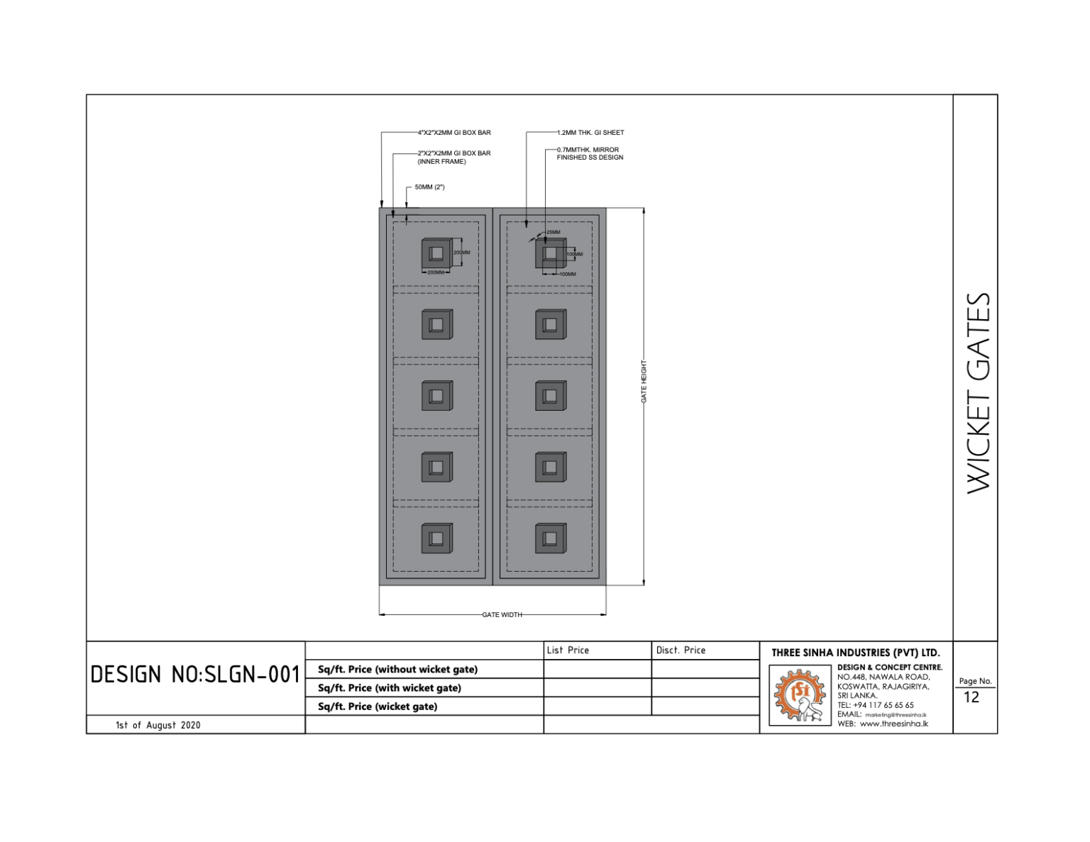 Wicket Gates - Three Sinha